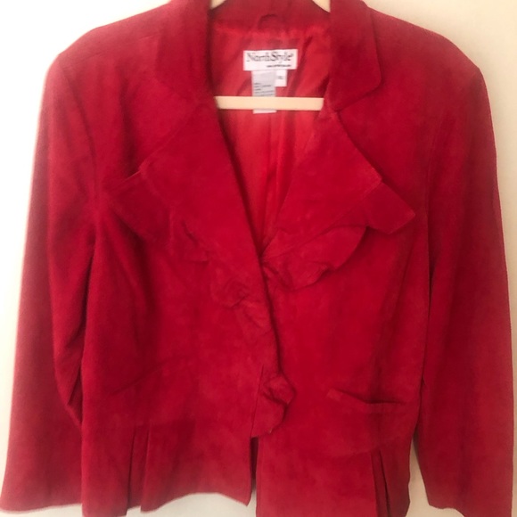NorthStyle | Jackets & Coats | Northstyle Red Suede Jacket | Poshmark